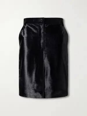 LOULOU DE SAISON Loulou De Saison Debi Calf Hair Midi Skirt