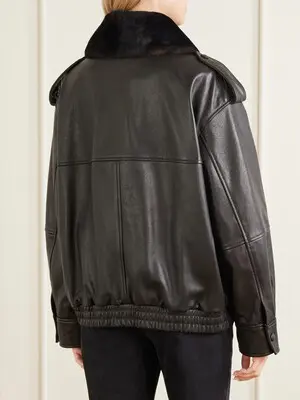 Loulou De Saison Russo Shearling-trimmed Leather Jacket