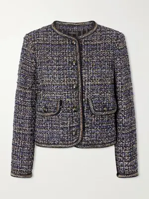 Etro Tweed Woven Jacket - Blue