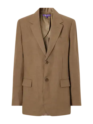 Ralph Lauren Marcy Single-breasted Linen Blazer - Brown
