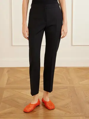 Max Mara Mxmacino" Wool-blend Slim-leg Pants - Black