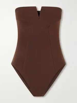 ERES Apparence Stretch-jersey Swimsuit - Brown