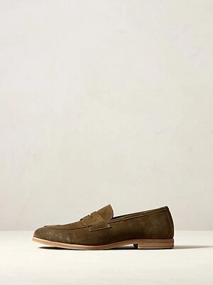 BOS & CO S Rhett Suede Loafers - Olive