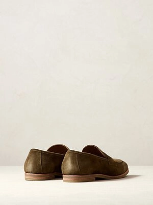 BOS & CO S Rhett Suede Loafers - Olive