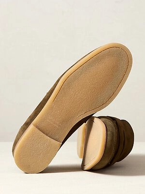 BOS & CO S Rhett Suede Loafers - Olive