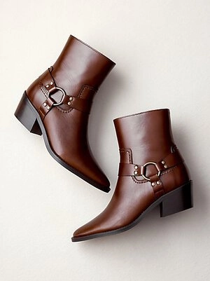 BOS & CO S Belle Leather Boots - Wine