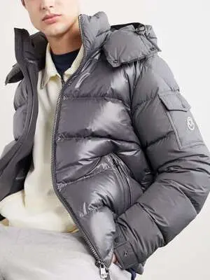 Moncler Maya Quilted Shell Down Jacket - Gray