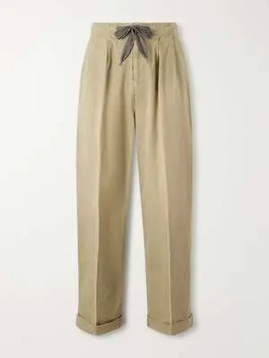 Kapital Easy Straight-leg Cotton-canvas Trousers - Beige