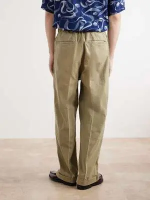 Kapital Easy Straight-leg Cotton-canvas Trousers - Beige