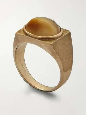 FOUNDWELL Vintage 1970s 10-karat Gold Tiger Eye Ring