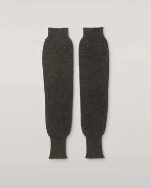 Johnstons Of Elgin Dark Brushed Cashmere-silk Legwarmers