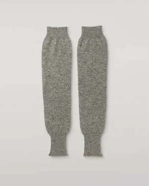 Johnstons Of Elgin Texa Brushed Cashmere-silk Legwarmers - Grey