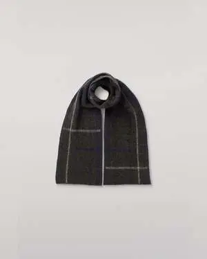 Johnstons Of Elgin Baird Grey Brushed Cashmere-silk Scarf - Blue