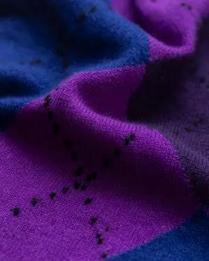 Johnstons Of Elgin Clan Argyle Cashmere Bandana - Purple