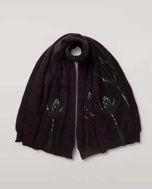 Johnstons Of Elgin Wild Thistle Intarsia Cashmere Wrap
