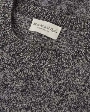 Johnstons Of Elgin Craigie Dark Bue Ambswoo Jumper