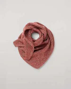 Johnstons Of Elgin Keill Marl Cashmere Triangle - Red