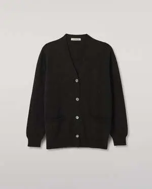 Johnstons Of Elgin Cashmere Cardigan With Wild Thistle Intarsia