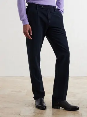 Massimo Alba Ionio2 Straight-leg Cotton Trousers