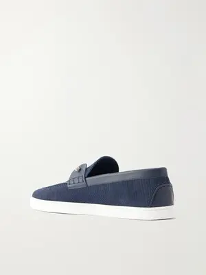 CHRISTIAN LOUBOUTIN Chambeliboat Woven Loafers - Blue