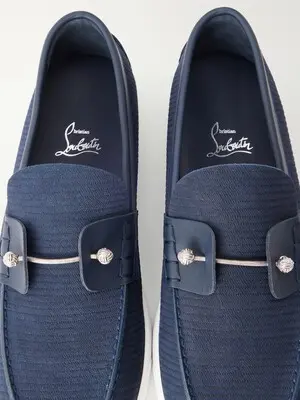 CHRISTIAN LOUBOUTIN Chambeliboat Woven Loafers - Blue