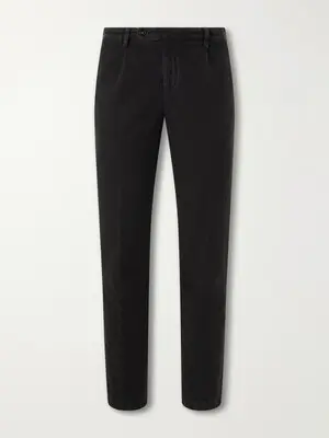 Massimo Alba Ionio2 Straight-leg Cotton Trousers - Brown