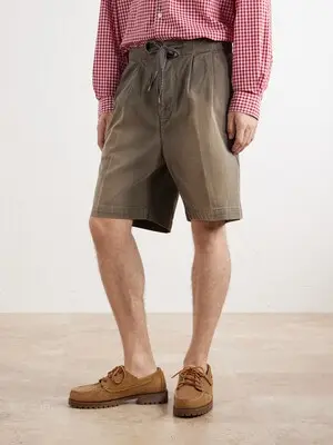 Kapital Easy" Straight-leg Cotton-canvas Shorts