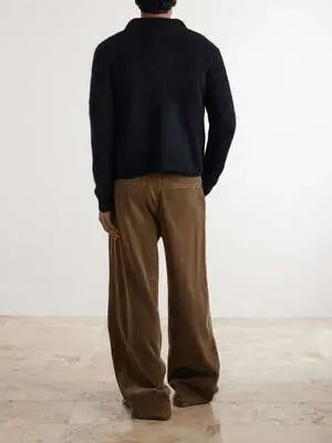 Dries Van Noten Mora Cropped Alpaca-blend Cardigan - Black