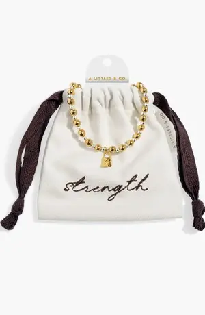 A LITTLES & CO Words To Treasure 'strength' Bracelet