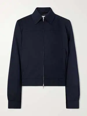 Dries Van Noten Padded Cotton And Wool-blend Blouson Jacket - Navy