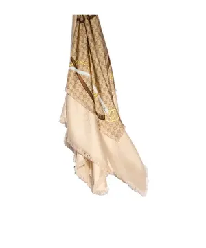 Gucci Shell Gg Jacquard Shawl - Beige