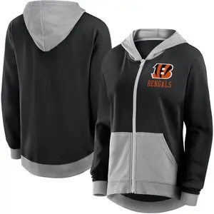 LOGO ATHLETIC Cincinnati Bengals Hit It French Terry Full-zip Hoodie - Black