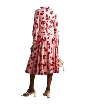 EMILIA WICKSTEAD Rose Print Cotton Dress - Pink
