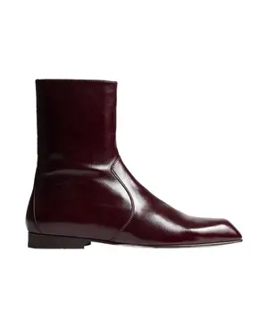 Khaite Colt Zip Ankle Boot - Brown