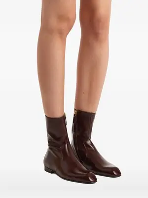 Khaite Colt Zip Ankle Boot