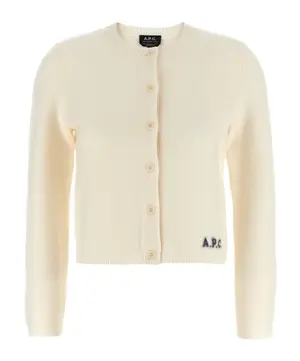 A.p.c. Mila Button-up Knitted Cardigan - Nude