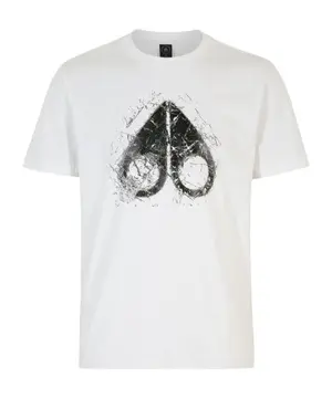 Moose Knuckles Logo Printed Crewneck T-shirt - White