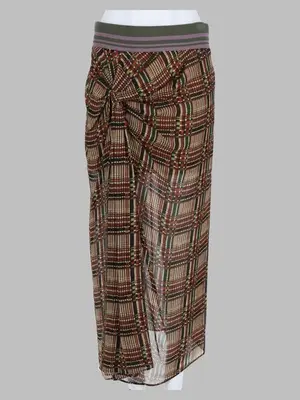 Dries Van Noten Suma Plaid Midi Skirt