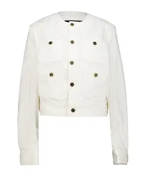 Balmain Patch-pocket Denim Jacket - White