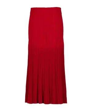 Balmain Pleated Maxi Skirt - Red