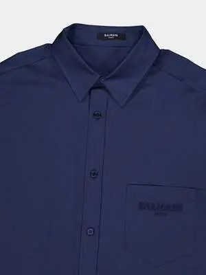 Balmain Logo-embroidered Chest-pocket Shirt