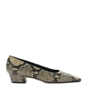 AeydĒ Snake Print Heeled Pumps - Black