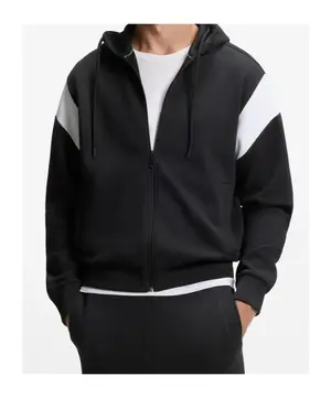 Hugo Boss Regular-fit Zip-up Sweatshirt In Spacer Pique