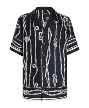 Dolce & Gabbana Dolce Gabbana Marina-printed Twill Hawaii Shirt - Black