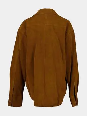 AMI Paris Buttoned Curved Hem Overshirt