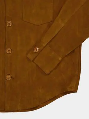 AMI Paris Buttoned Curved Hem Overshirt