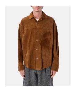 AMI Paris Buttoned Curved Hem Overshirt