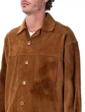 AMI Paris Buttoned Curved Hem Overshirt