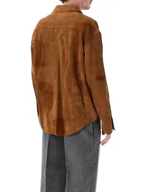 AMI Paris Buttoned Curved Hem Overshirt