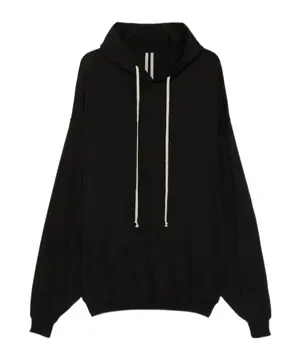 Rick Owens Hun Drawstring Hoodie - Black
